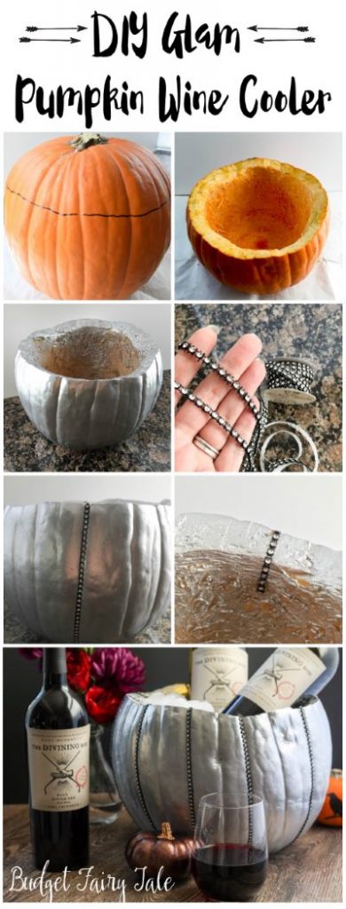 DIY Glam Pumpkin Wine Cooler - This Fairy Tale Life