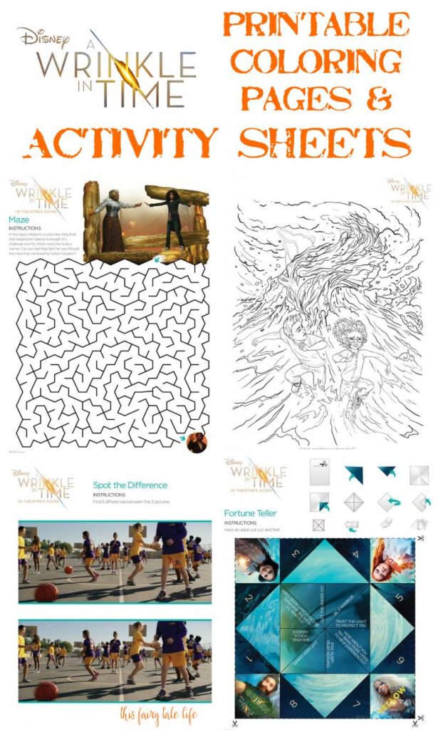 A WRINKLE IN TIME Coloring Pages and Activities - This Fairy Tale Life