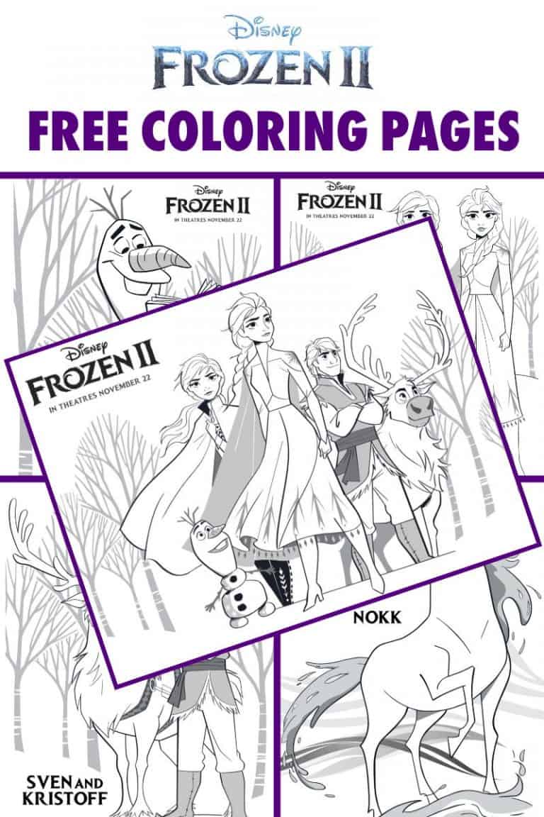 Free FROZEN 2 Coloring Pages and Activities